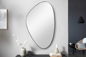 Moderní nástěnné zrcadlo s kovovým rámem Salome černá 90cm