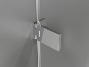 Mexen Lunar-F, skládací sprchový kout pravý 100 x 80 cm, 8mm čiré sklo, chromový profil, 836-100-080-01-00-P