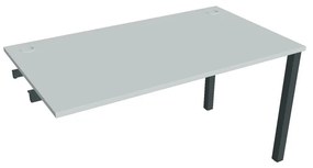 Stůl pracovní řetězící rovný 140 cm - Hobis Uni US 1400 R Dekor stolové desky: šedá, Barva nohou: černá