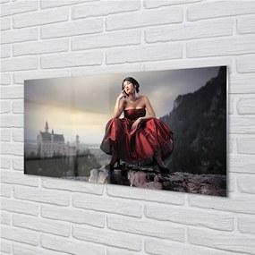 akrylový obraz Žena dress up 140x70 cm