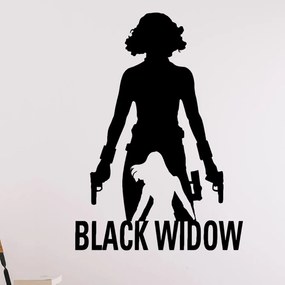 Živá Zeď Samolepka na zeď Black Widow silueta Barva: černá