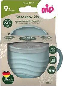 NIP NATURE line snackbox 2v1 250ml 1ks modrá / od 9 měsíců