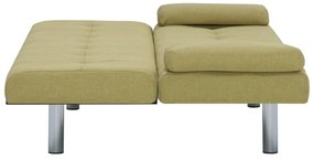 vidaXL 282188 Marketos Sofa Bed with Two Pillows Green Polyester