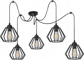 Závěsná Stropní Lampa Lustr Pavouk Edison Loft
