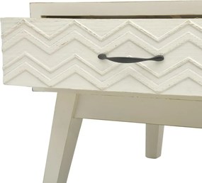 vidaXL Konferenční stolek 2 zásuvky vyřezávaný šedý 110x50x40 cm dřevo [285751]