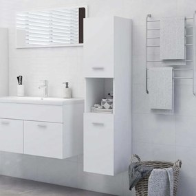vidaXL Koupelnová skříňka 30 x 30 x 130 cm dřevotříska [805001] Barva: Bílá