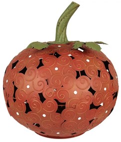 Oranžová kovová dekorace dýně Pumpkin s Led světýlky - Ø 34*38 cm