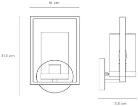 Lucide 29827/01/30 - Venkovní nástěnné svítidlo NISPEN 1xE14/40W/230V IP44