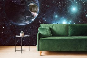 Samolepící tapeta vesmír a zeměkoule - 225x150 cm