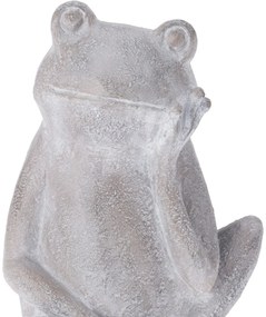 Zahradní figurka z polistone Frog1, 31 cm, šedá