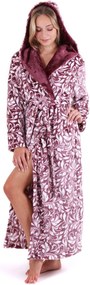 Župan s kapucí Flora mauve wine 39  56 4803 - S