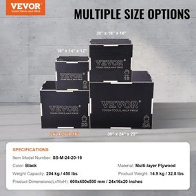 3v1 Plyometrický Jump Box, 61 / 50,8 / 40,6 cm