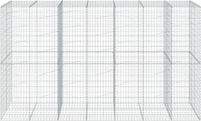 Gabionový koš s víkem 350 x 100 x 200 cm pozinkované železo 3295230