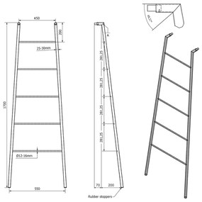 Sapho SEGA sušák ručníků 550 x 700 x 700 mm nerez kartáčovaná SE102