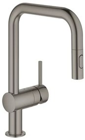 Grohe Minta Dřezová baterie, vytahovací koncovka, kartáčovaný Hard Graphite 32322AL2