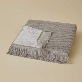Ručník z froté bavlny Plush, šedý, 76x152 cm