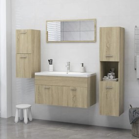 Koupelnová skříňka dub sonoma 30 x 30 x 80 cm dřevotříska - Default Title