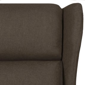 Polohovací křeslo tmavě hnědé textil 340954