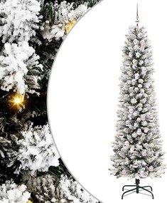 Umělý vánoční stromeček Bílá 210 cm PVC, kov a plast 3396119
