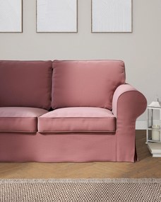 Potah na pohovku IKEA  Ektorp 2-místná, nerozkládací barva fialová látka sametová