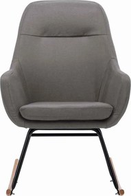 Houpací křeslo světle šedé textil 289537