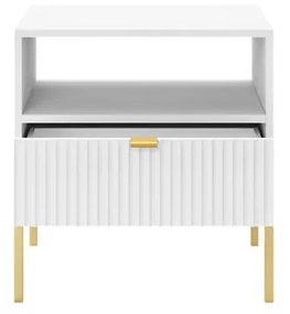 Noční stolek Mijano Gold MS54, Barva: bílá