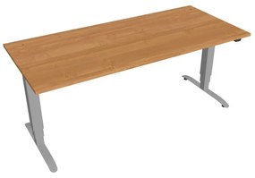 Elektr. nastavitelný stůl 180x80 - HOBIS MOTION MS 3 1800 Dekor stolové desky: olše, Barva kovové podnože: stříbrná