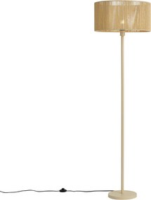 Stojací lampa béžová s papírovým lanovým stínidlem 50/50/25 - Simplo