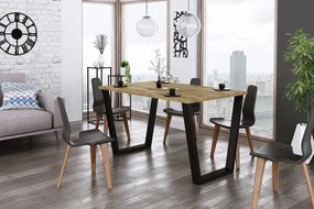 Jídelní stůl industriální Cezar - 185x90 cm - artisan