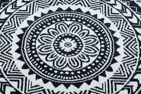 Dywany Łuszczów Kusový koberec Napkin black kruh ROZMĚR: 100x100 (průměr) kruh