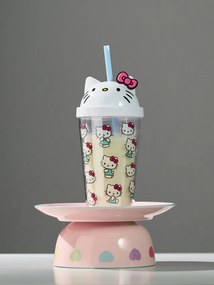 Sinsay - Hrnek s víčkem a brčkem Hello Kitty - vícebarevná