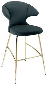 Barová židle Time Flies Barva nohou:: bronz, barva potahu:: světle šedá