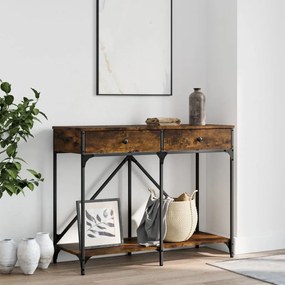 vidaXL Konzolový stolek 100 x 39 x 78,5 cm kompozitní dřevo [835486] Barva: kouřový dub