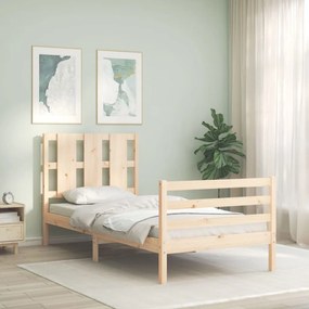 Rám postele s čelem 100 x 200 cm masivní dřevo,  3194106 HangarStore.cz
