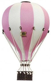 Dekorační horkovzdušný balón &#8211; růžová/krémová - S-28cm x 16cm