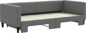 Válenda s přistýlkou tmavě šedá 90 x 200 cm textil 3196579