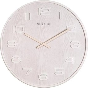 Designové nástěnné hodiny 3096wi nextime wood wood medium 35cm