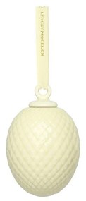Porcelánové velikonoční vajíčko Rhombe Soft Yellow Lyngby Porcelaen