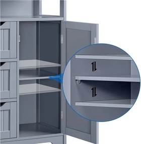 Koupelnová skříňka Yaheetech – šedá (257042003784)