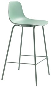 OnaDnes -20% Zelená plastová barová židle Unique Furniture Whitby 67,5 cm