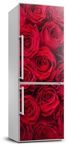 Wallmuralia Nálepka fototapeta lednička Červené růže 60x180 cm
