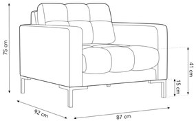Křeslo mamaia samet modré MUZZA