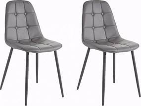 Danish style Jídelní židle Titte (SET 4 ks), šedá