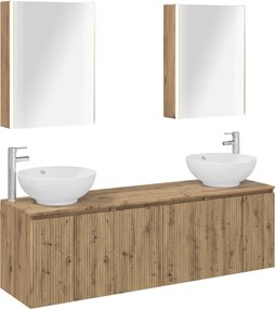 Sada koupelnových skříněk 5 ks Dub artisan Kompozitní dřevo 3406494