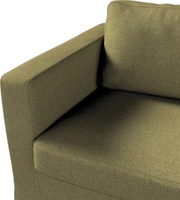Potah na pohovku IKEA  Karlstad 3-místná, nerozkládací, dlouhý barva zelená látka pletený vzor