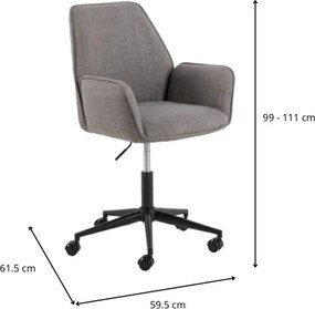 Kancelářská židle Glenda šedá