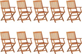 11dílný zahradní jídelní set 220x90x75cm masivní akáciové dřevo 3086987