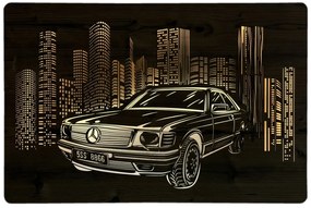 Li-Go "Mercedes Benz SLC" světelný obraz 230V 90x60cm provedení povrchu: dub světlý