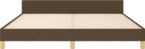 Rám postele bez matrace tmavě hnědý 160 x 200 cm textil 3125068