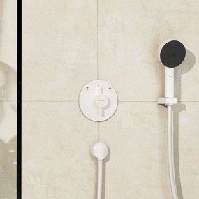 Hansgrohe DuoTurn S, baterie pod omítku pro 2 spotřebiče, bílá matná, HAN-75418700